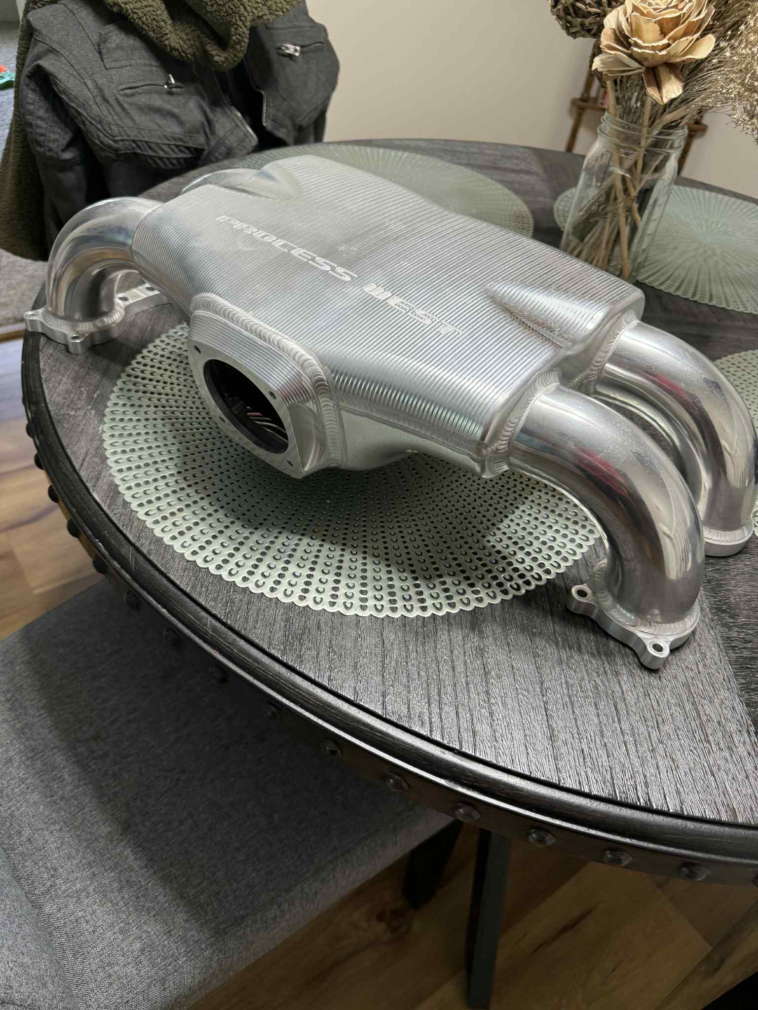 Process west intake manifold billet track version reverse throttle pos ...